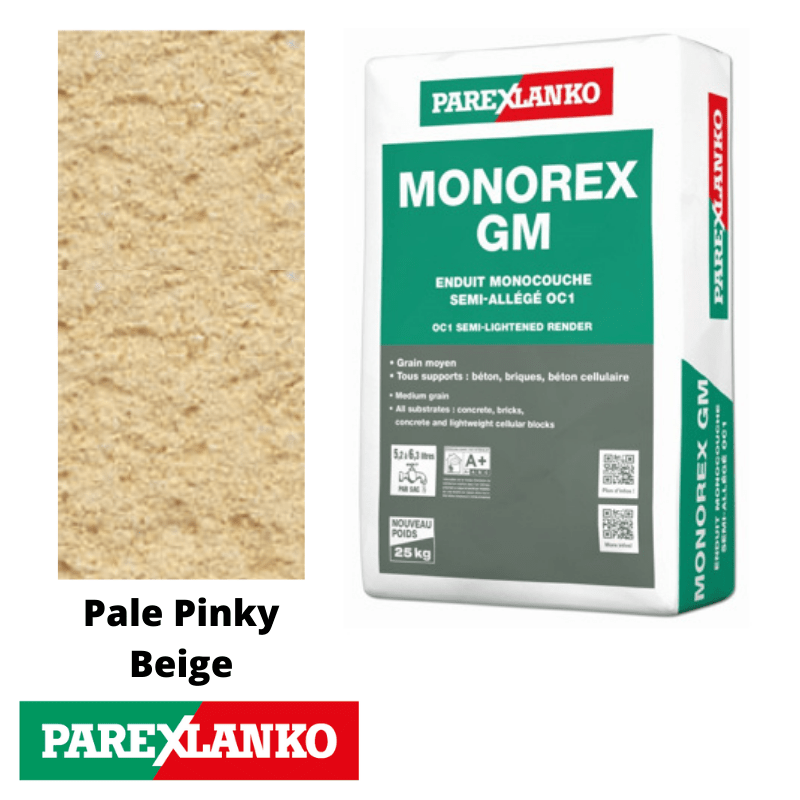 Parex Monorex GM 25kg 040 Pale Pinky Beige | Pallet of 48 – Renders Direct